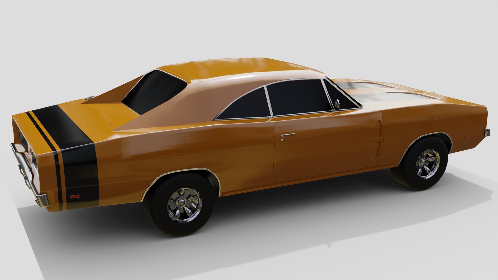 3D American Muscle Car Two-Tone Animation And Game-Ready - TurboSquid ...