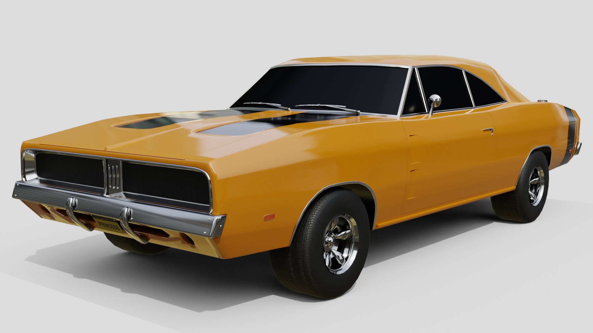 3D American Muscle Car Two-Tone Animation And Game-Ready - TurboSquid ...