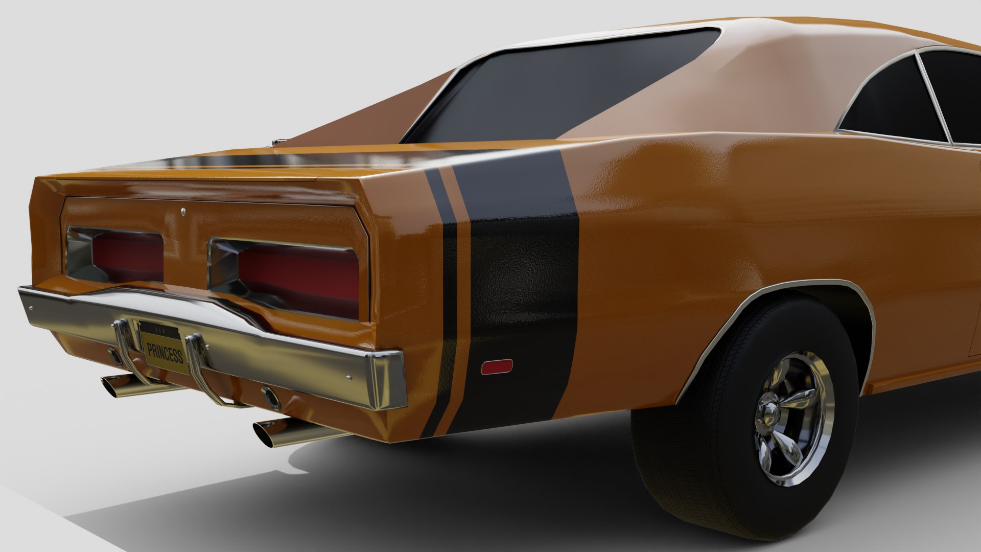 3D American Muscle Car Two-Tone Animation And Game-Ready - TurboSquid ...