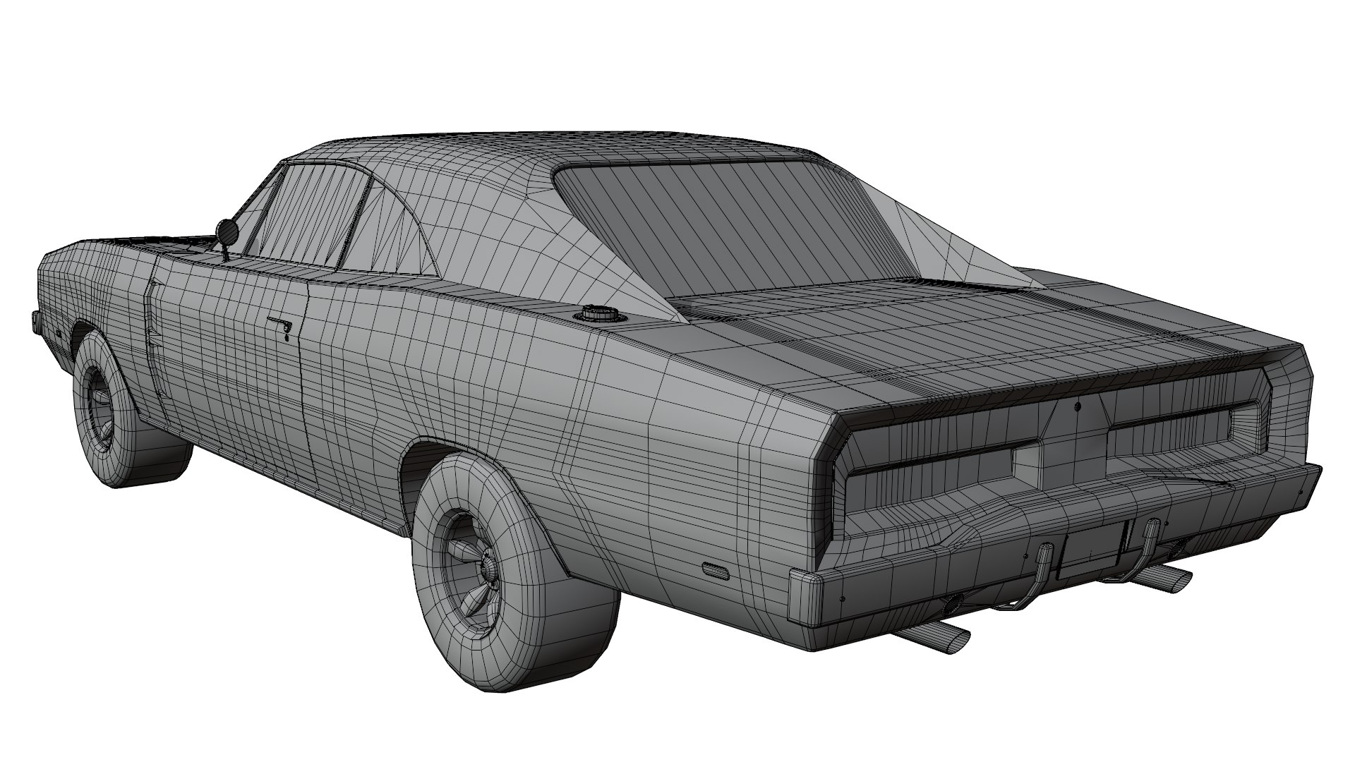 3D American Muscle Car Two-Tone Animation And Game-Ready - TurboSquid ...
