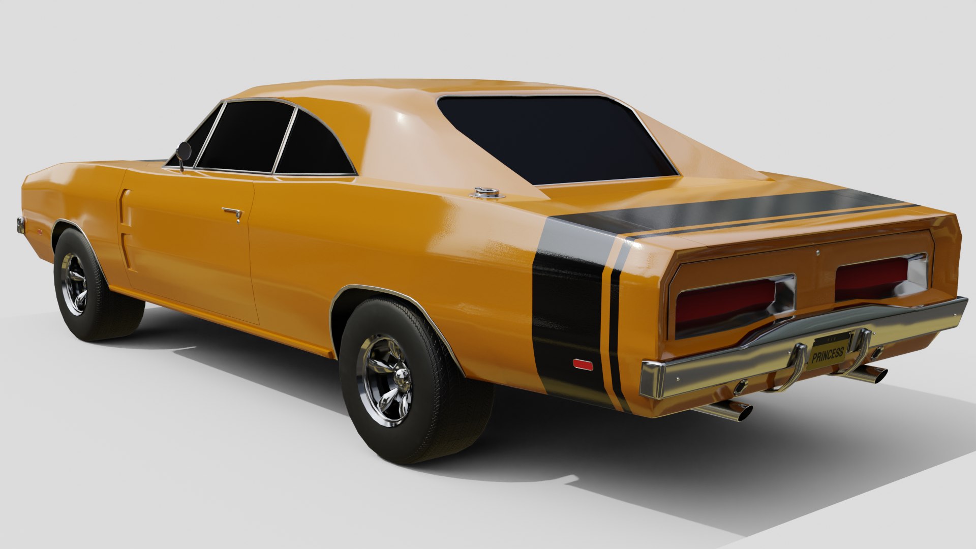 3D American Muscle Car Two-Tone Animation And Game-Ready - TurboSquid ...