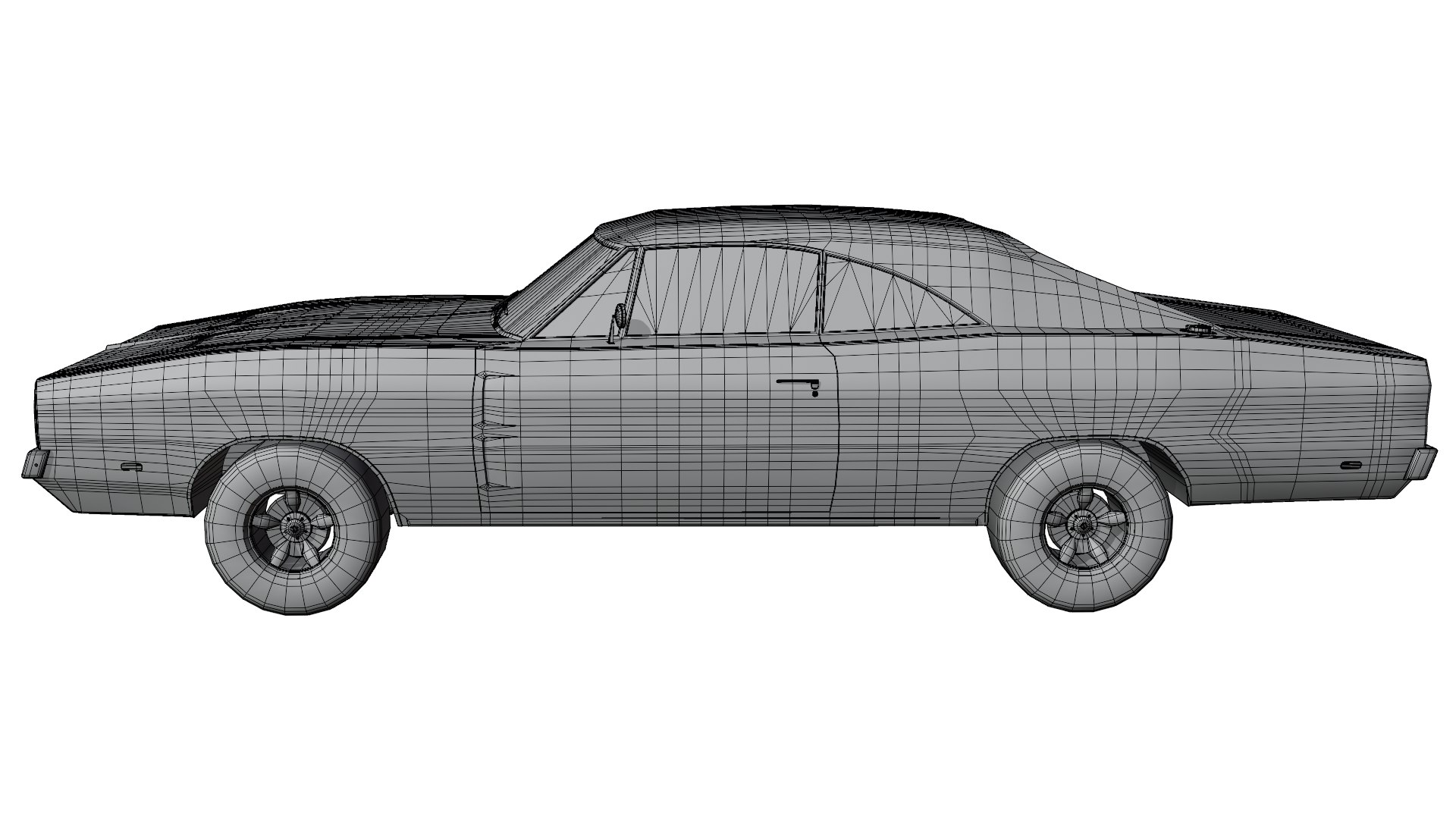 3D American Muscle Car Two-Tone Animation And Game-Ready - TurboSquid ...