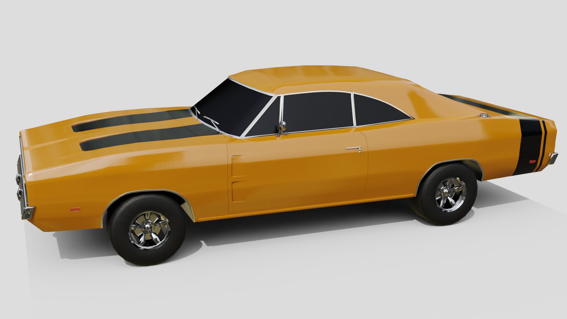 3D American Muscle Car Two-Tone Animation And Game-Ready - TurboSquid ...