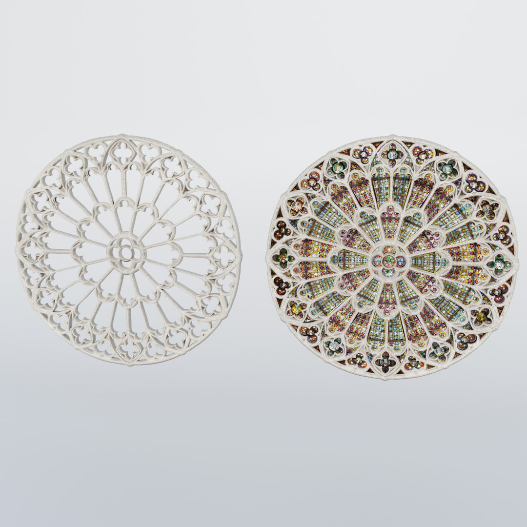 Rose Window 3D Model - TurboSquid 1927008