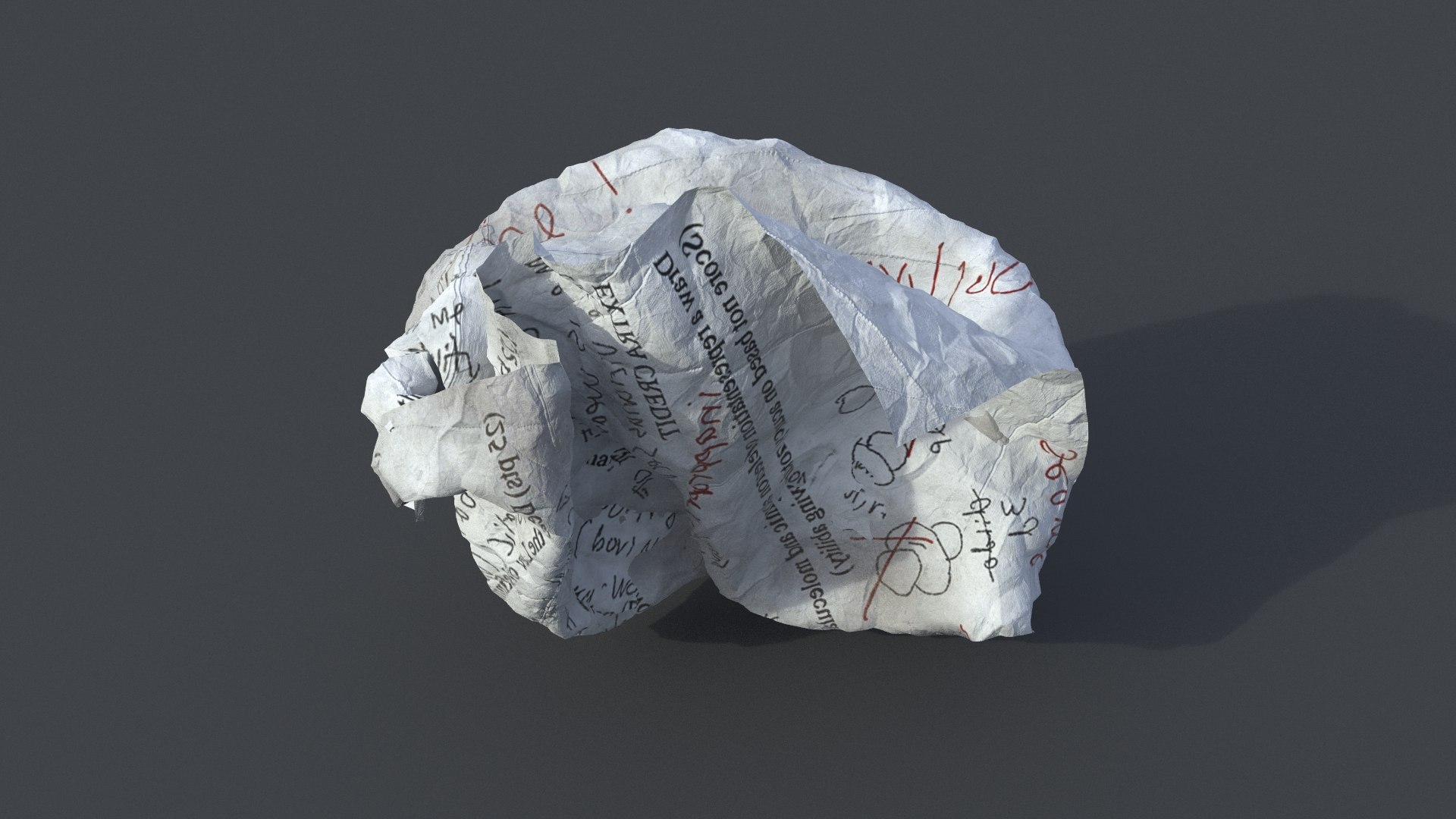 3D Crumpled Answer Sheet HD - TurboSquid 1945203