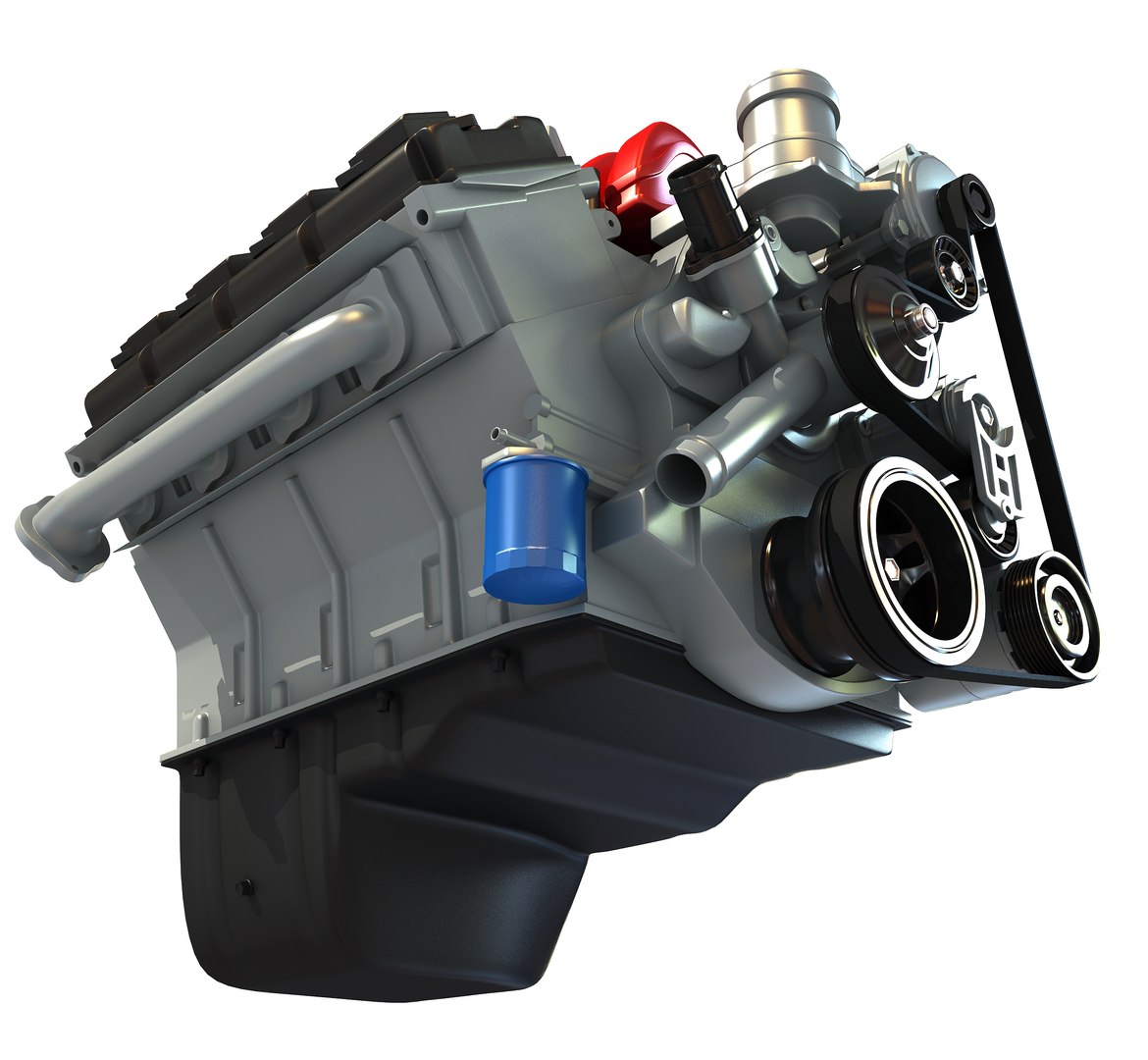 3d Car Engine Model