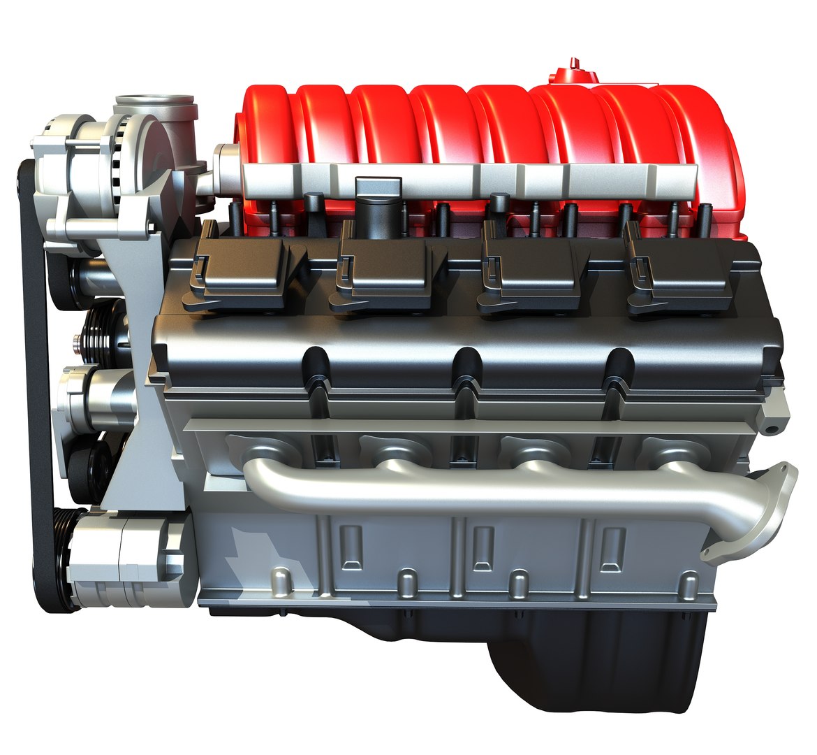 3d Car Engine Model