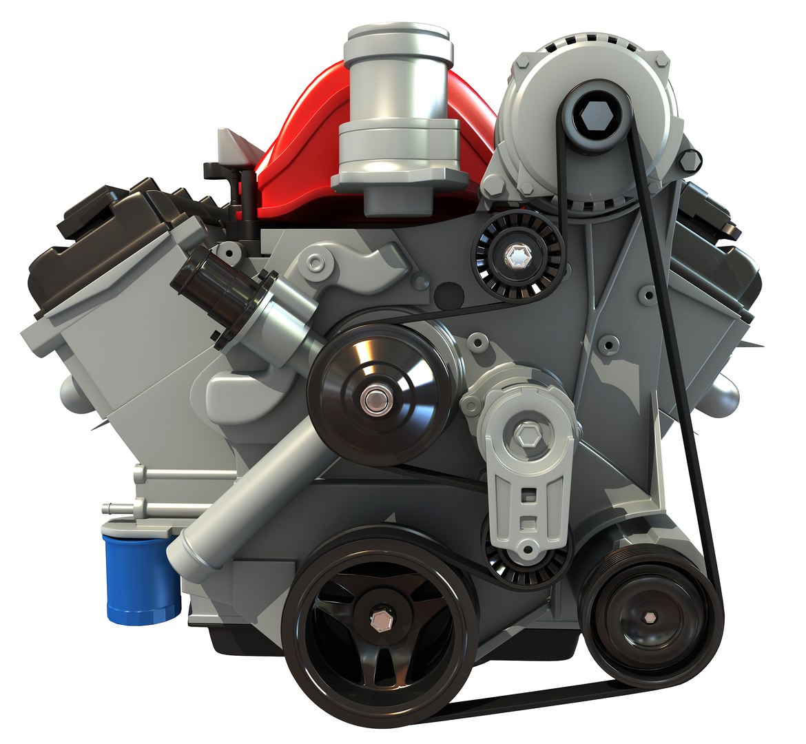 3d Car Engine Model