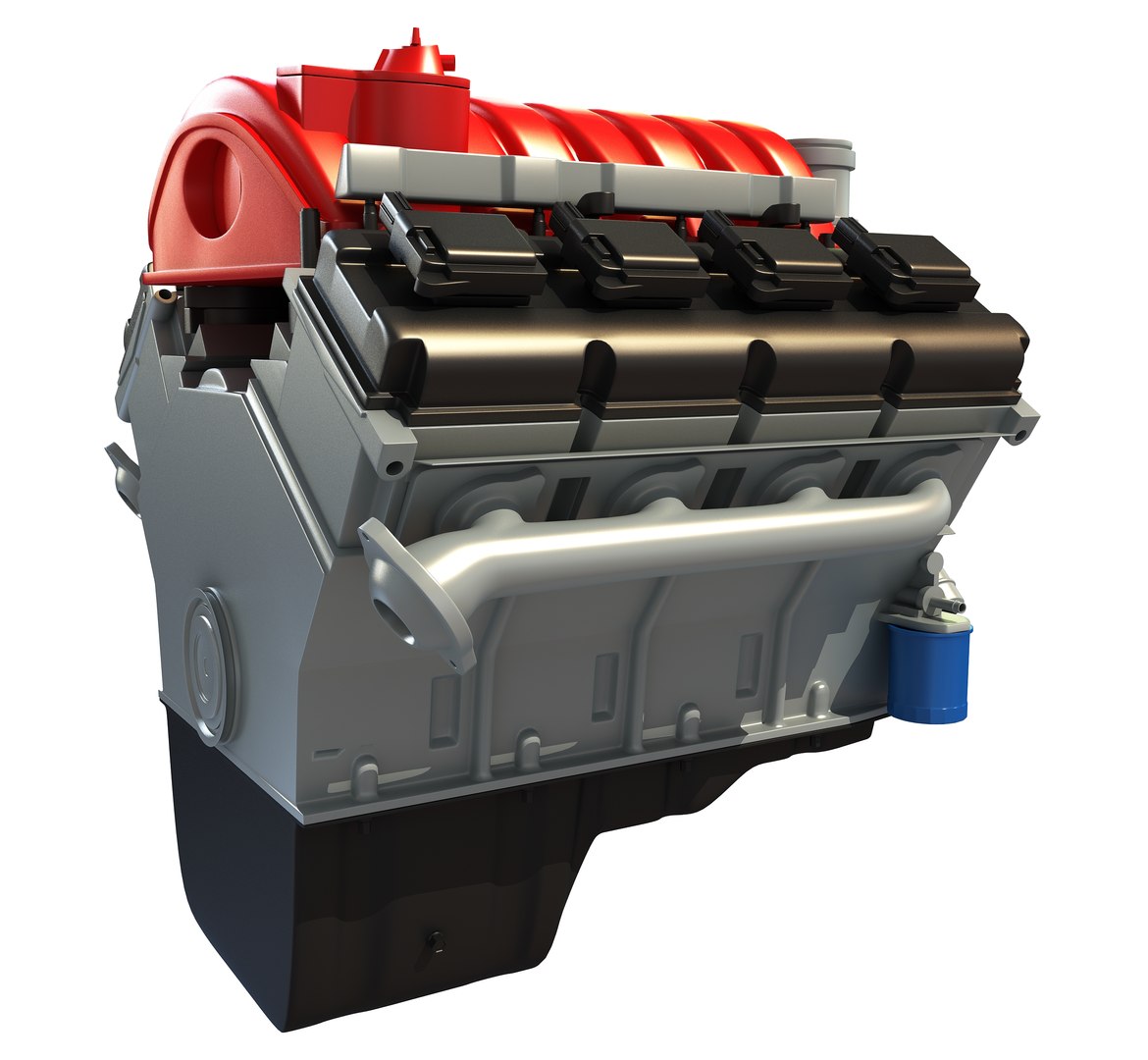 3d Car Engine Model