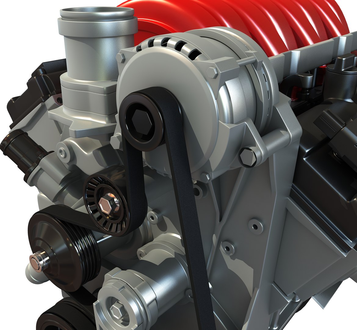 3d Car Engine Model