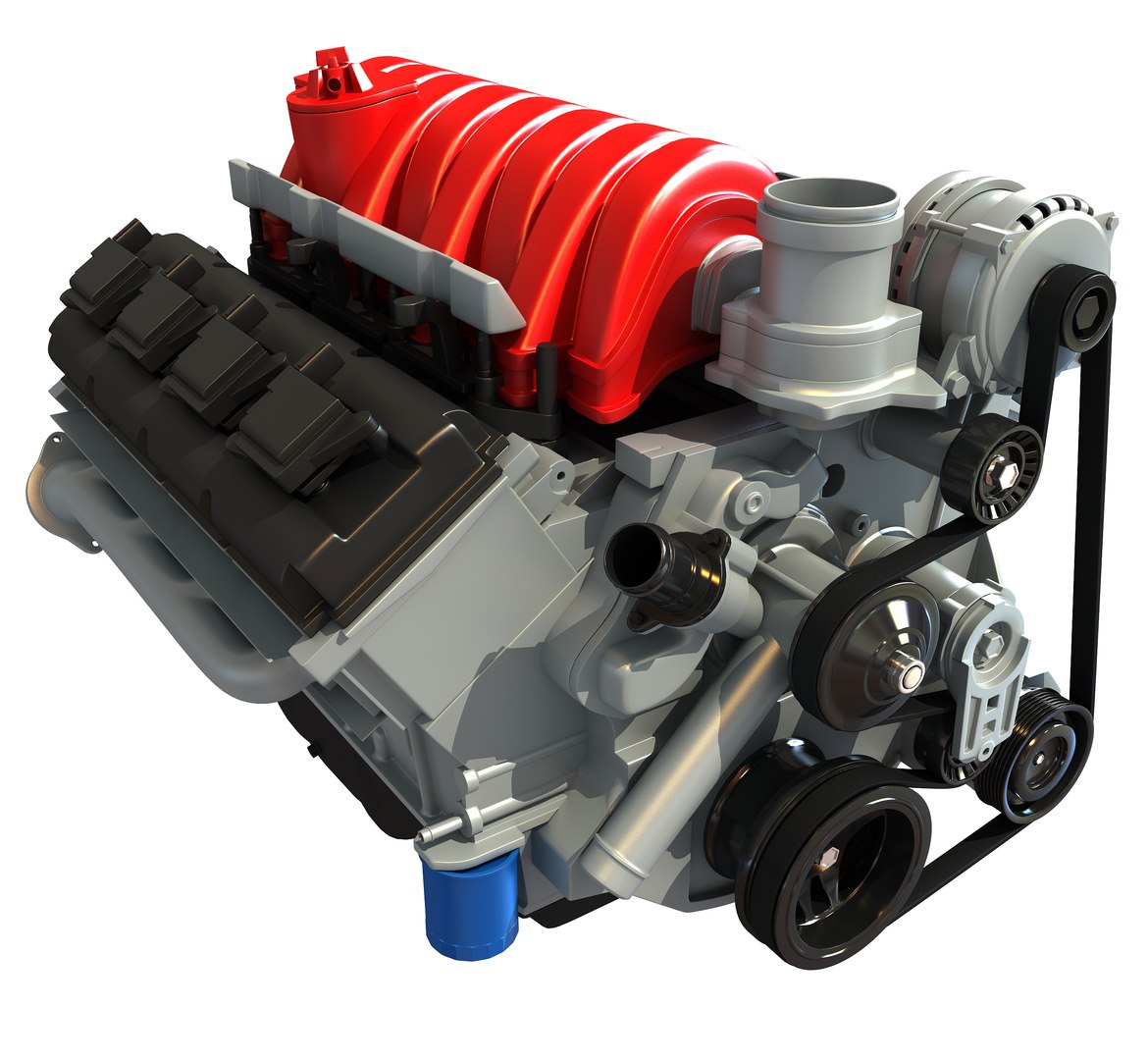 3d Car Engine Model