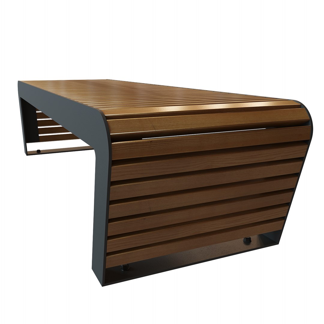 Bench "Flash" Backless Model - TurboSquid 1752710