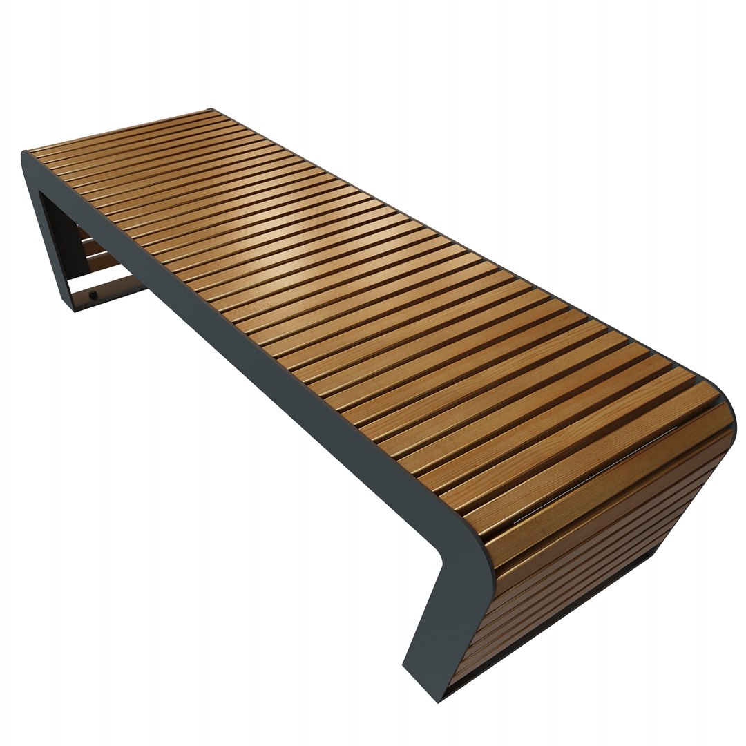 Bench "Flash" Backless Model - TurboSquid 1752710