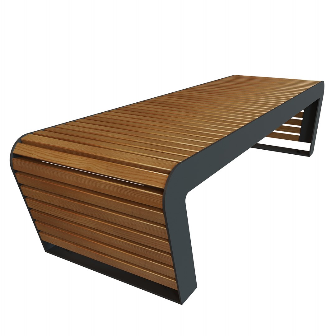 Bench "Flash" Backless Model - TurboSquid 1752710