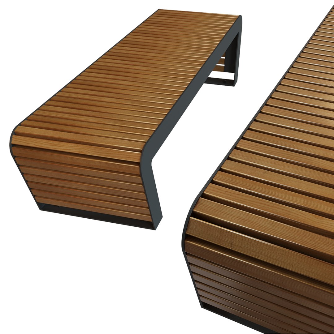 Bench "Flash" Backless Model - TurboSquid 1752710