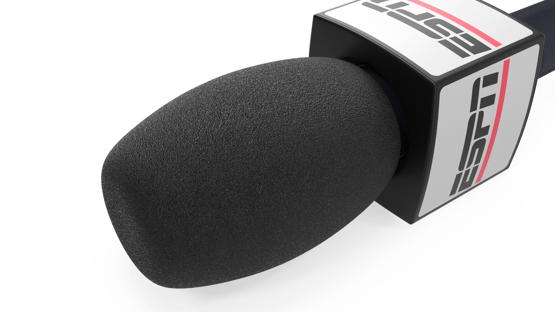 3D ESPN Wireless Reporting Microphone Square Model - TurboSquid 2165577