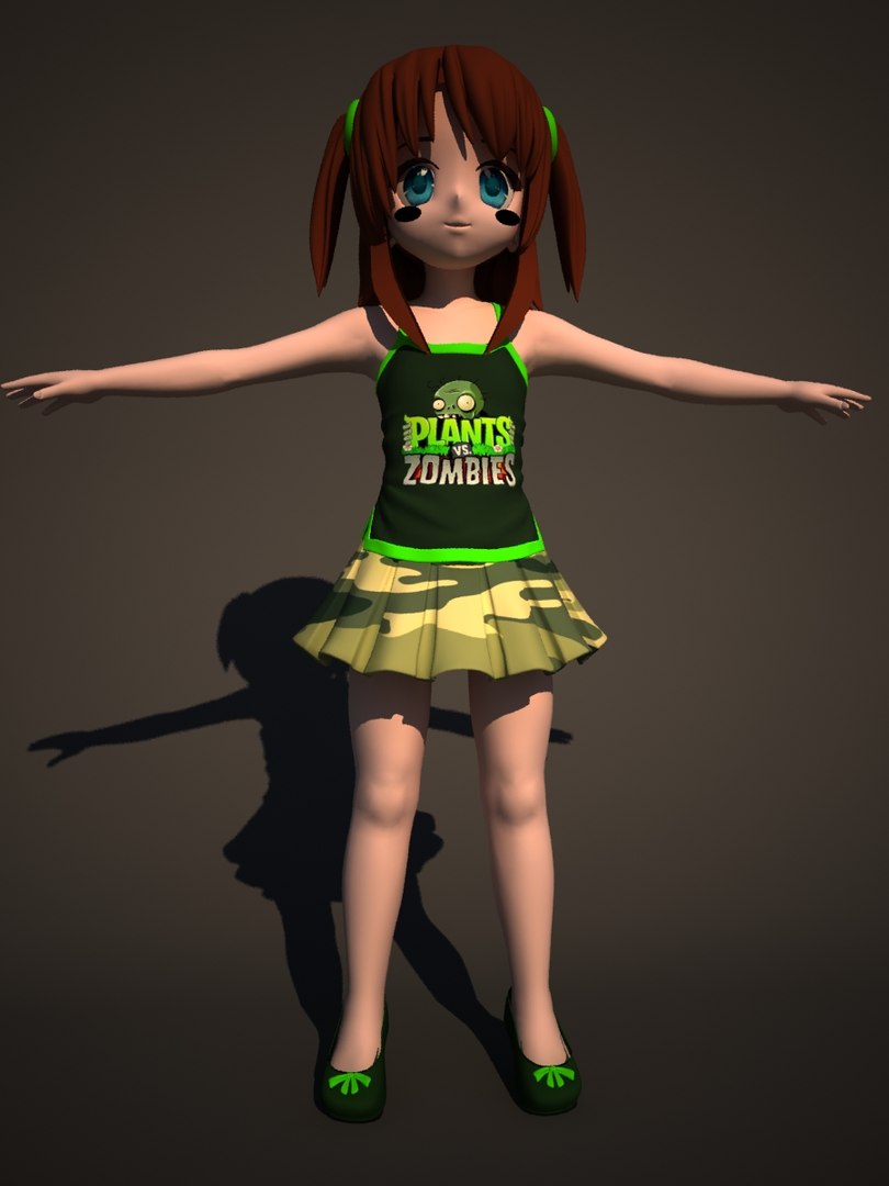 Anime Girl 3D Model - TurboSquid 1219783