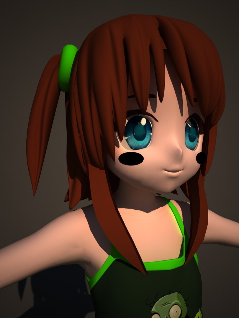 Anime Girl 3D Model - TurboSquid 1219783