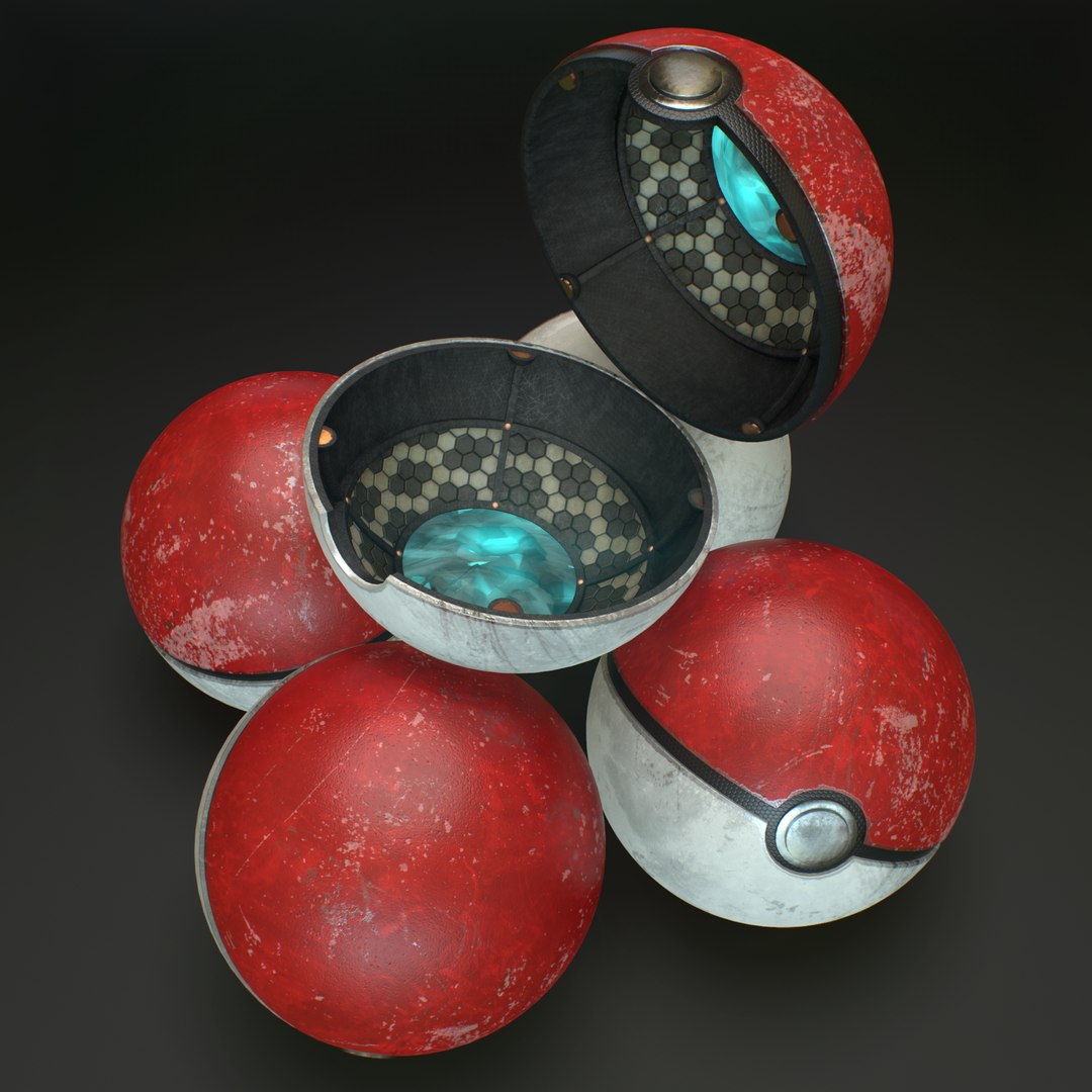 Pokeball 3d Model