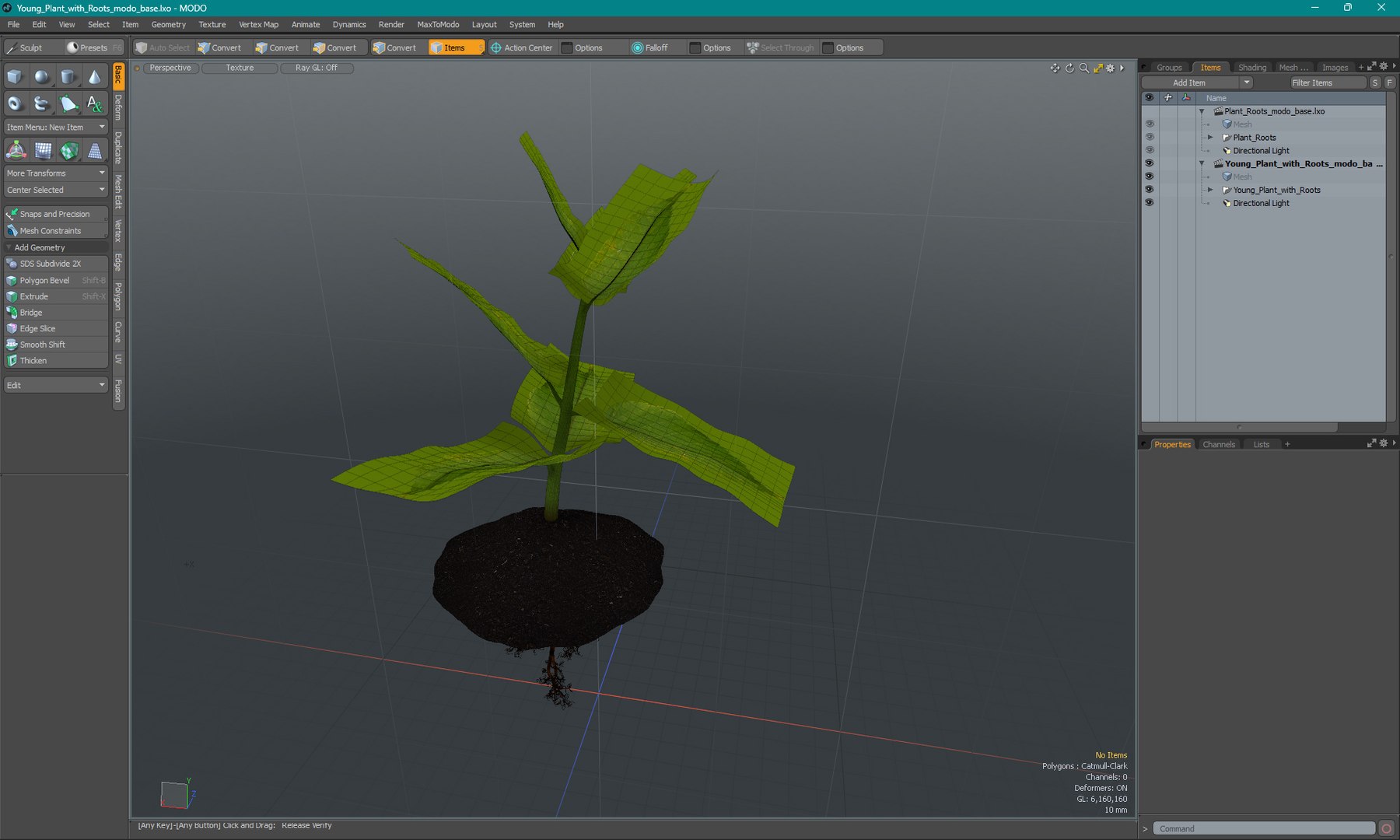 3D Young Plant With Roots - TurboSquid 2310864