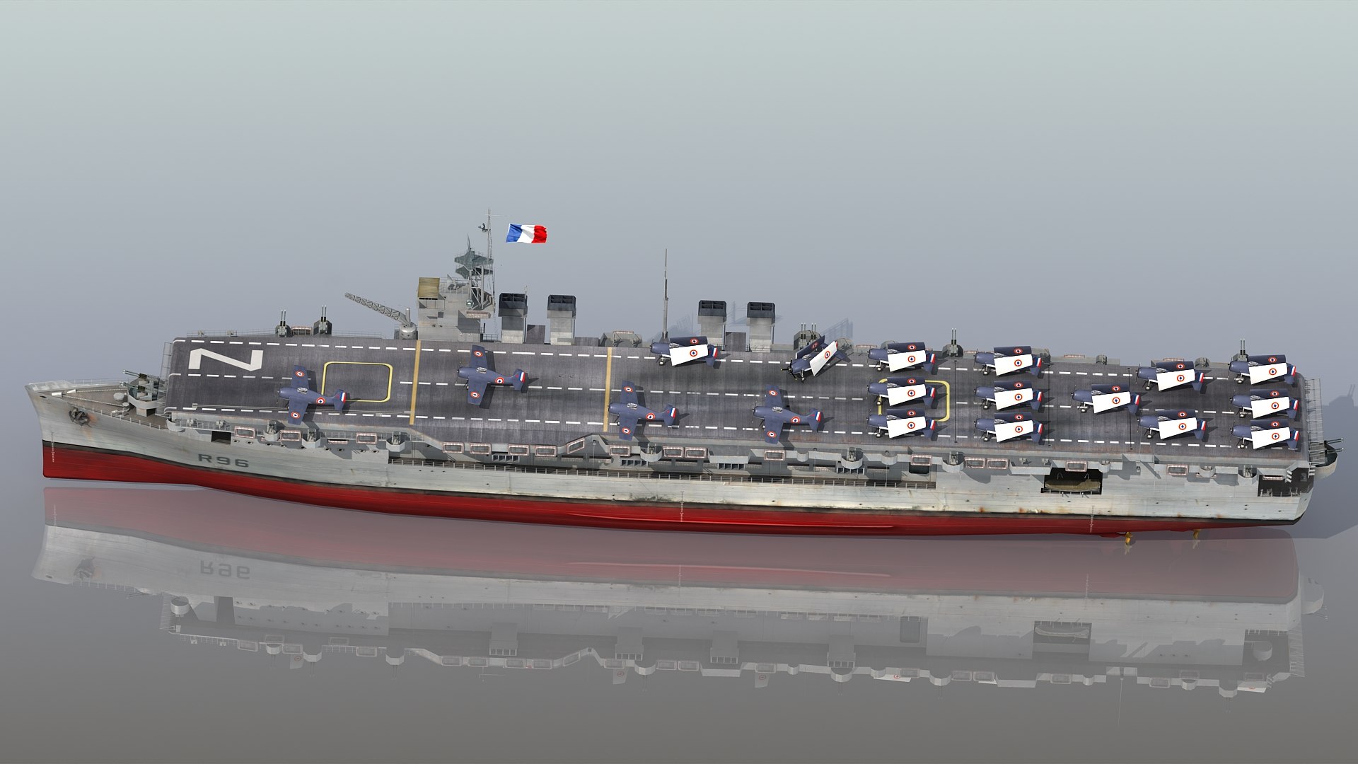 3D La Fayette R96 French aircraft carrier - TurboSquid 2092557