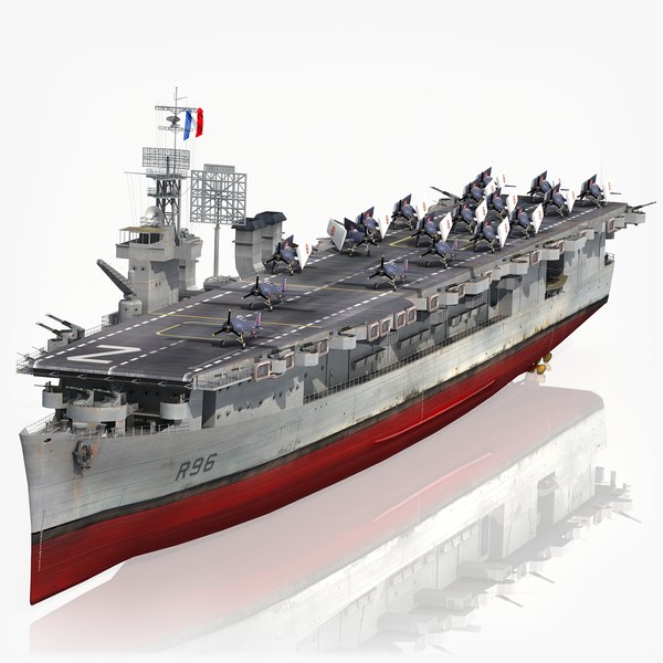 modelo 3d La Fayette R96 French Aircraft Carrier - TurboSquid 2092557