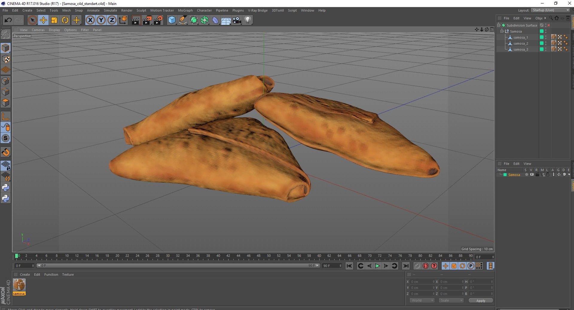 Samosa Model - TurboSquid 2180786