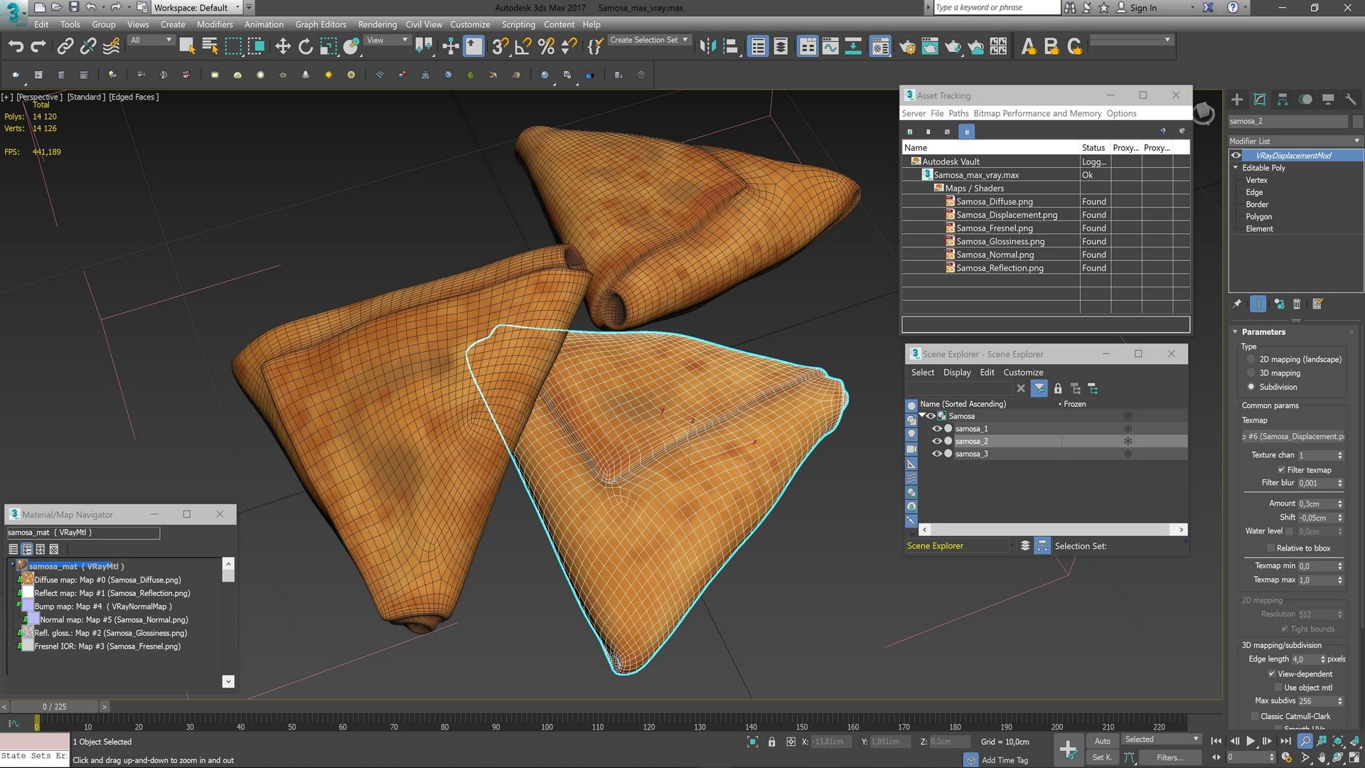 Samosa Model - TurboSquid 2180786