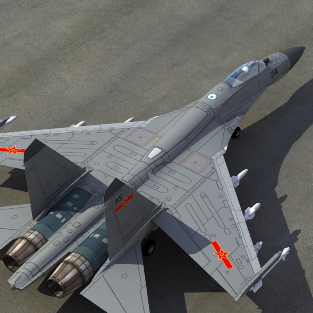 3d Plaaf Flanker Fighter Model