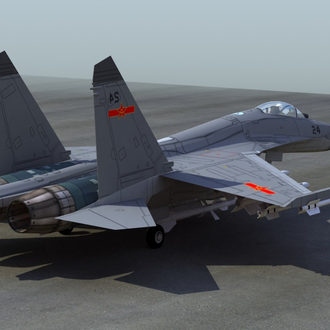 3d Plaaf Flanker Fighter Model