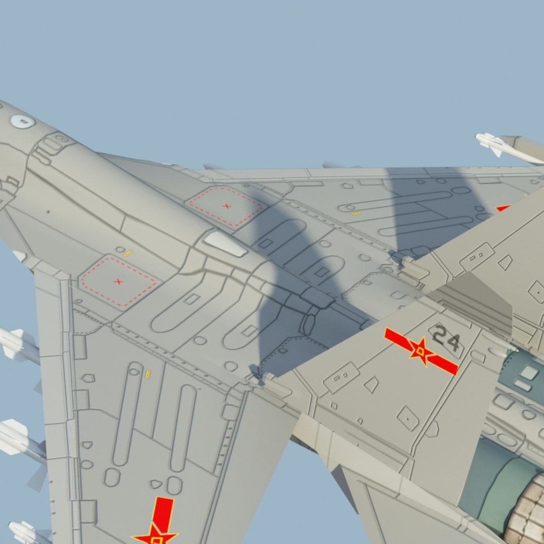 3d Plaaf Flanker Fighter Model