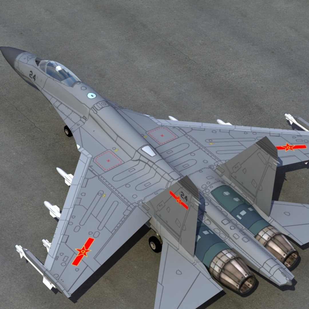 3d Plaaf Flanker Fighter Model
