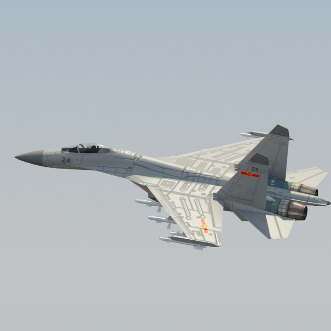3d plaaf flanker fighter model