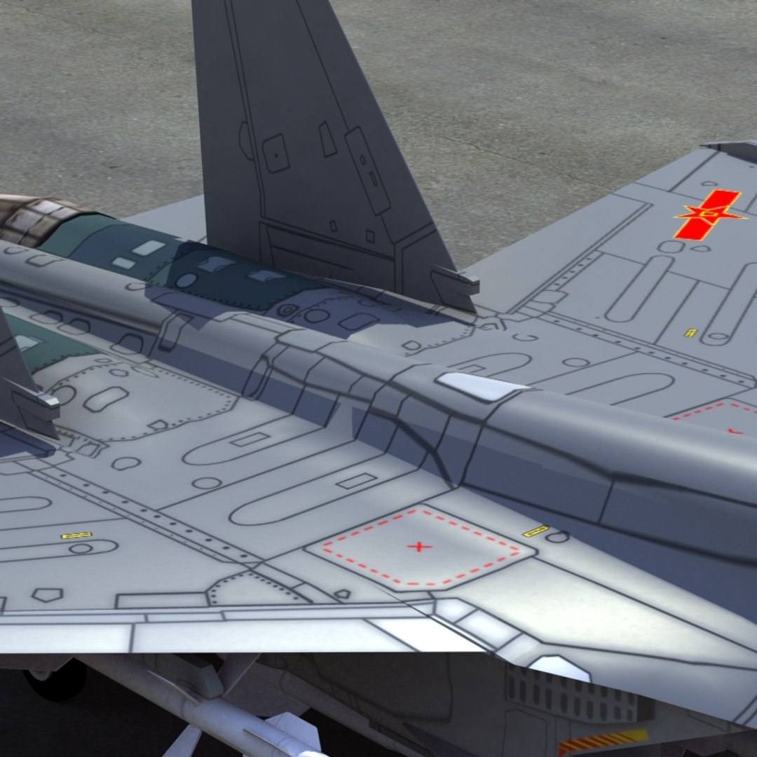 3d Plaaf Flanker Fighter Model