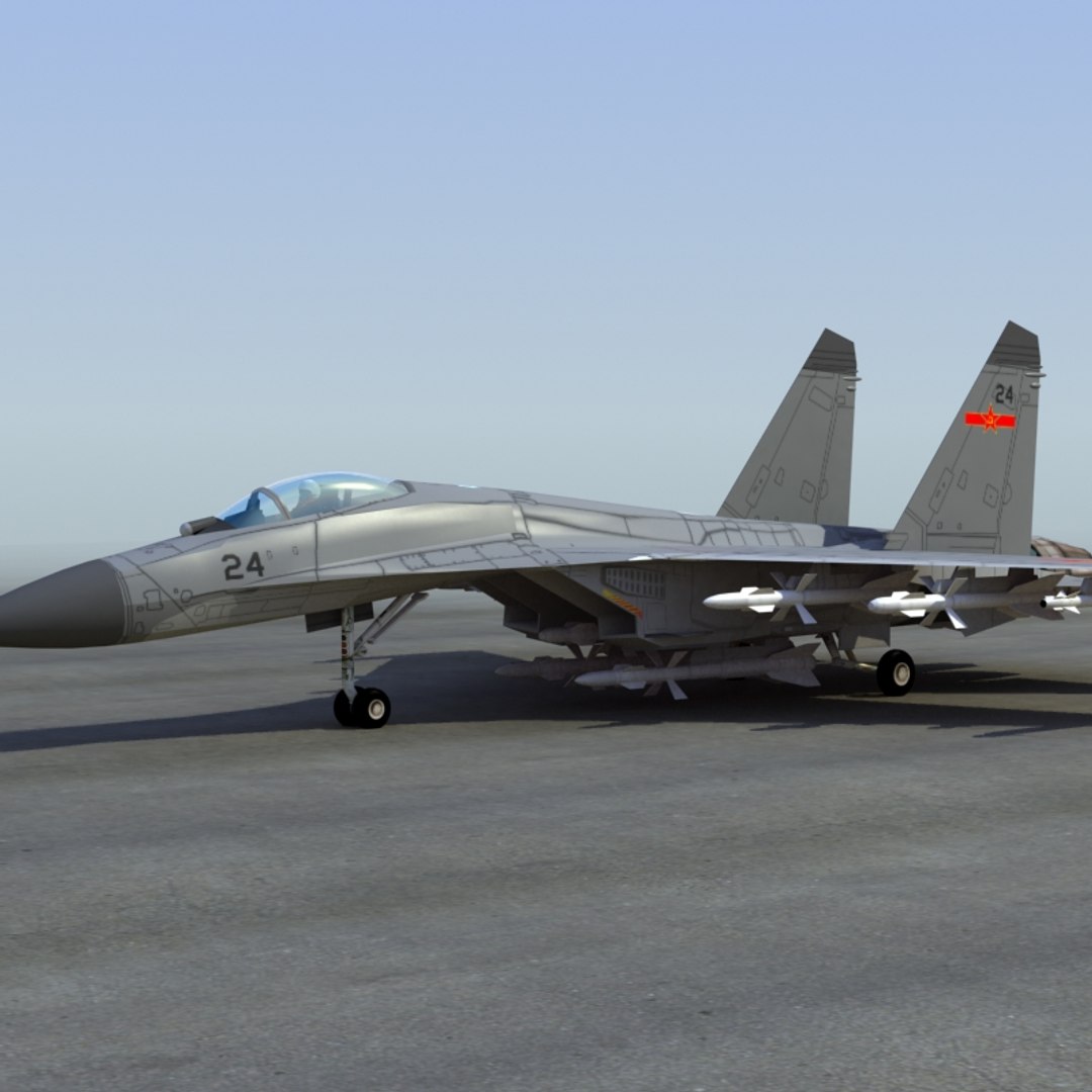 3d Plaaf Flanker Fighter Model