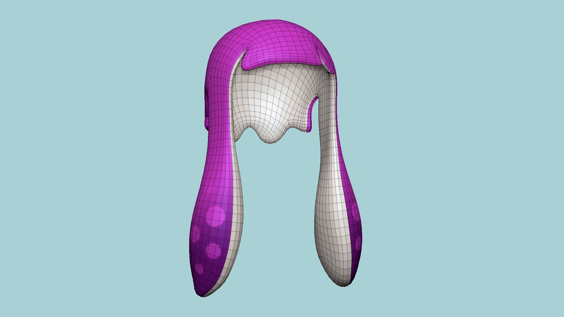 Inkling Hair 02 Pink - Splatoon Character Design 3D - TurboSquid 1793432