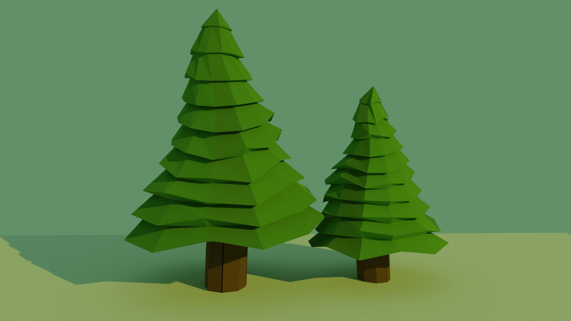 Pack X5 LowPoly Forest Tree Model - TurboSquid 2101761
