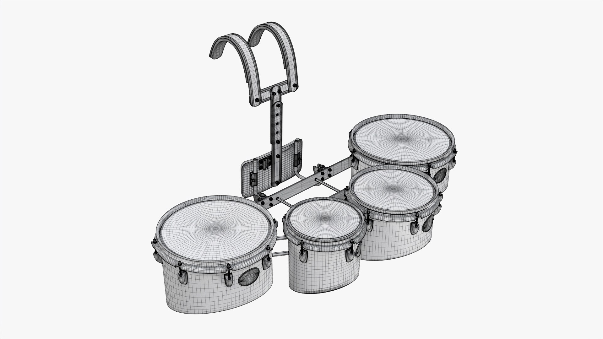 Marching Tom Set With Carrier 3D Model - TurboSquid 1842452