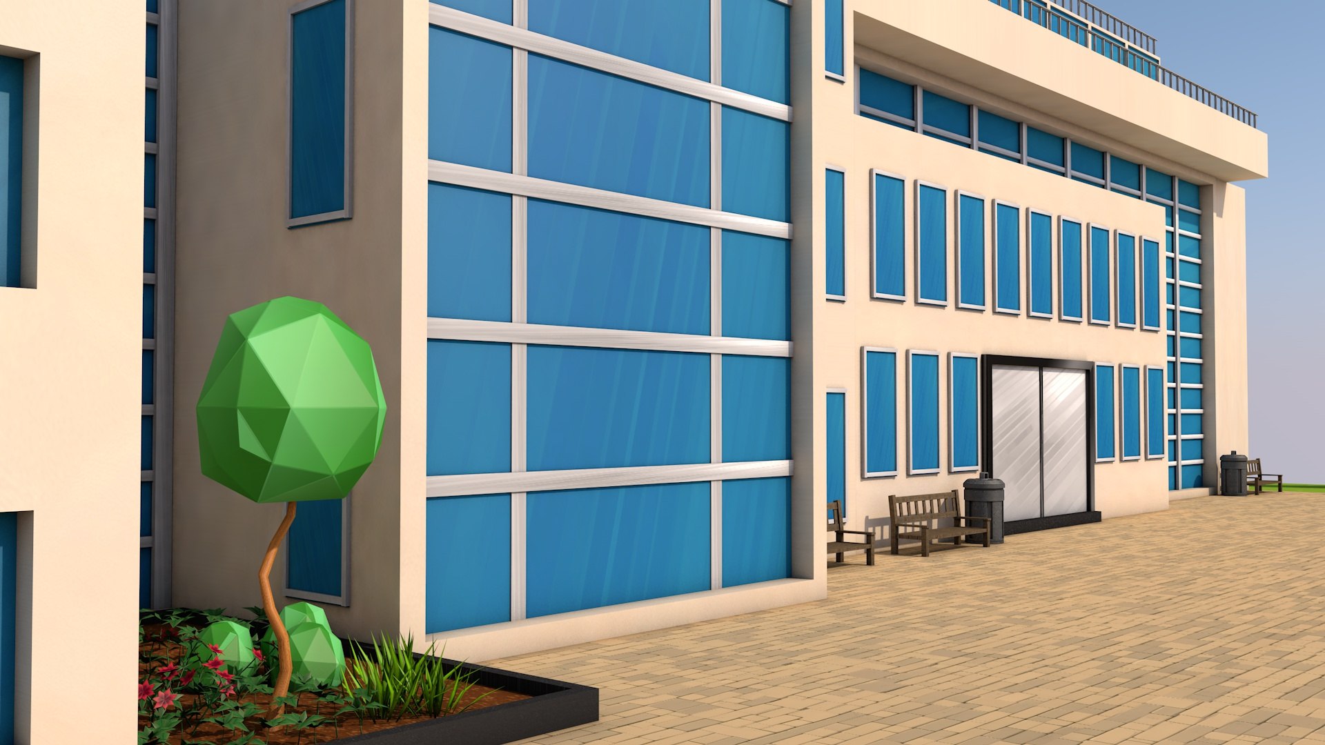 Low Poly Cartoon Style Airport 3D Model 3D Model - TurboSquid 2280404