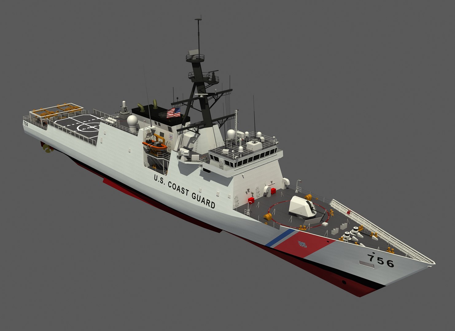 USCGC KIMBALL - LEGEND CLASS US CUTTER-COAST GUARD 3D Model ...