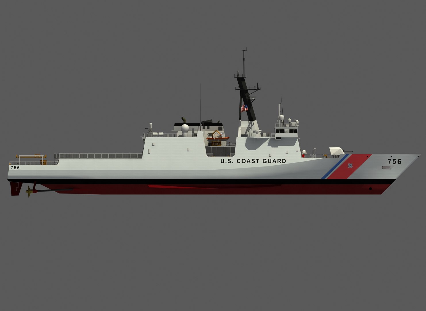 USCGC KIMBALL - LEGEND CLASS US CUTTER-COAST GUARD 3D Model ...