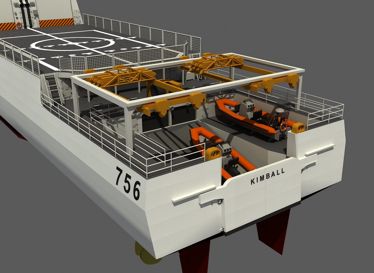 USCGC KIMBALL - LEGEND CLASS US CUTTER-COAST GUARD 3D Model ...