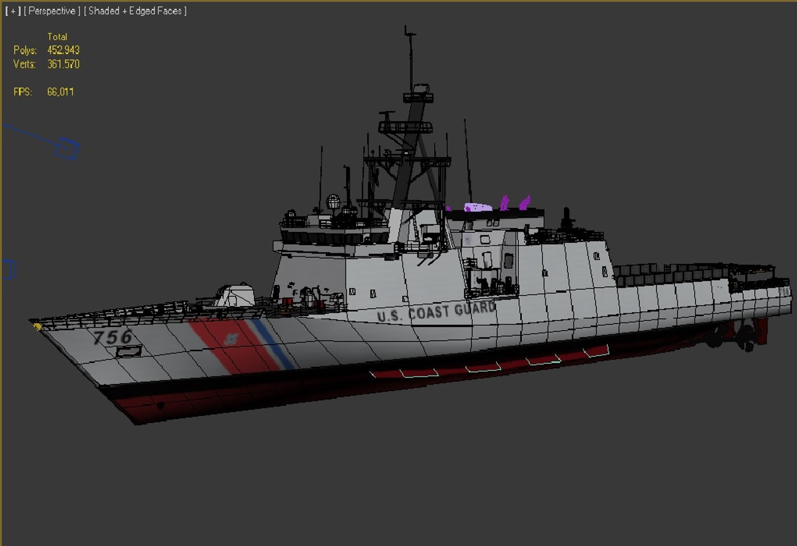 USCGC KIMBALL - LEGEND CLASS US CUTTER-COAST GUARD 3D Model ...