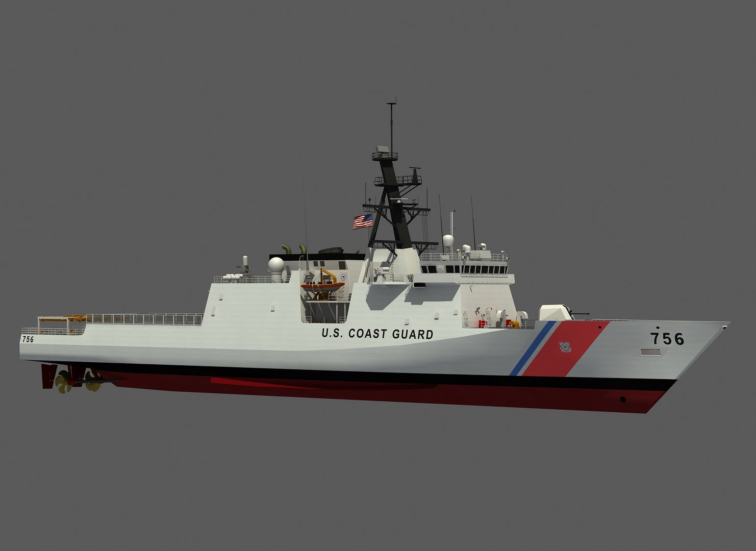 USCGC KIMBALL - LEGEND CLASS US CUTTER-COAST GUARD 3D Model ...