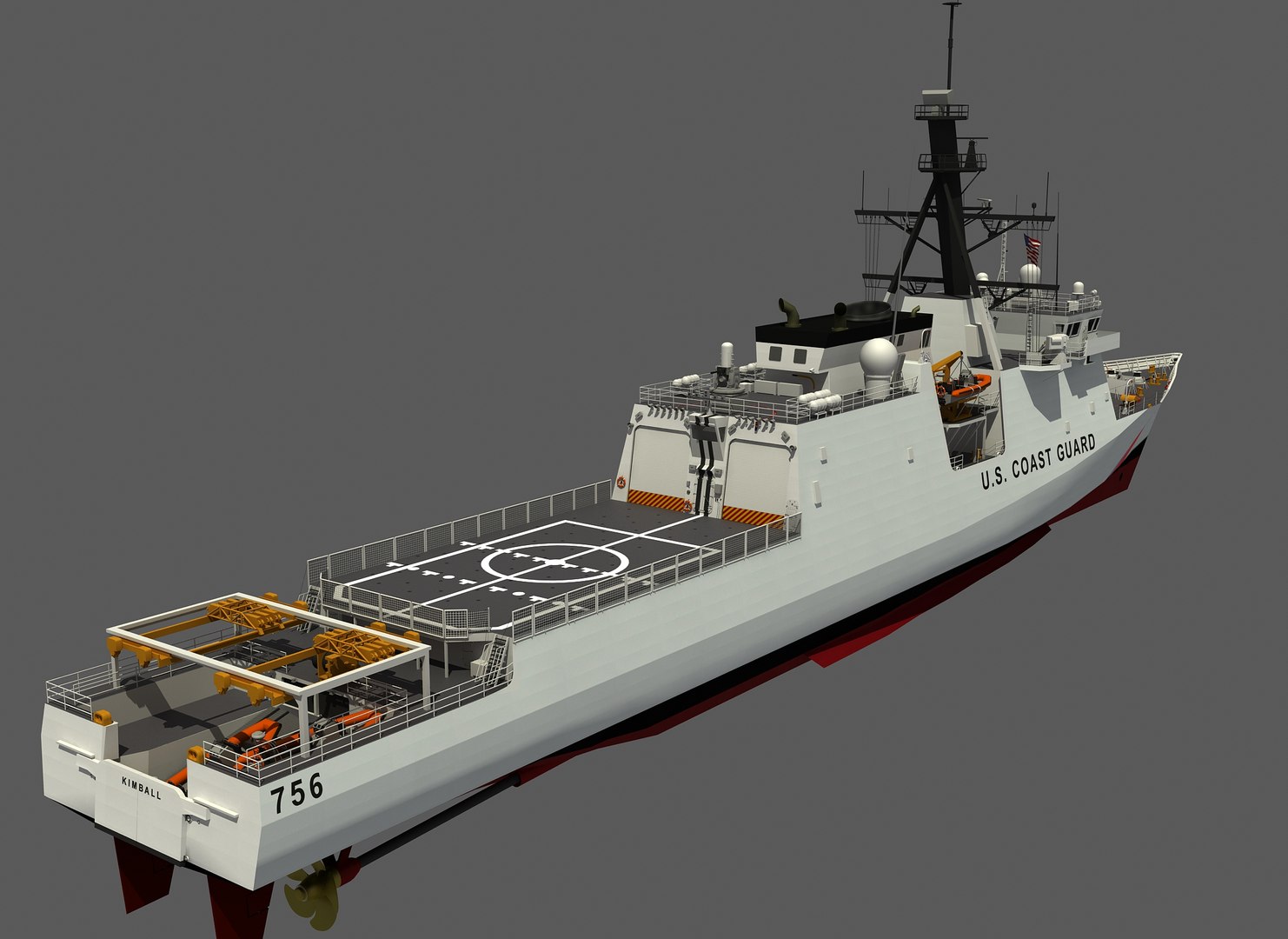 USCGC KIMBALL - LEGEND CLASS US CUTTER-COAST GUARD 3D Model ...
