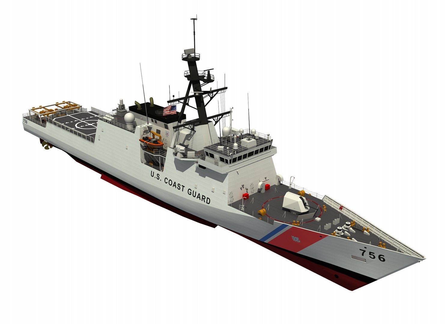 USCGC KIMBALL - LEGEND CLASS US CUTTER-COAST GUARD 3D Model ...