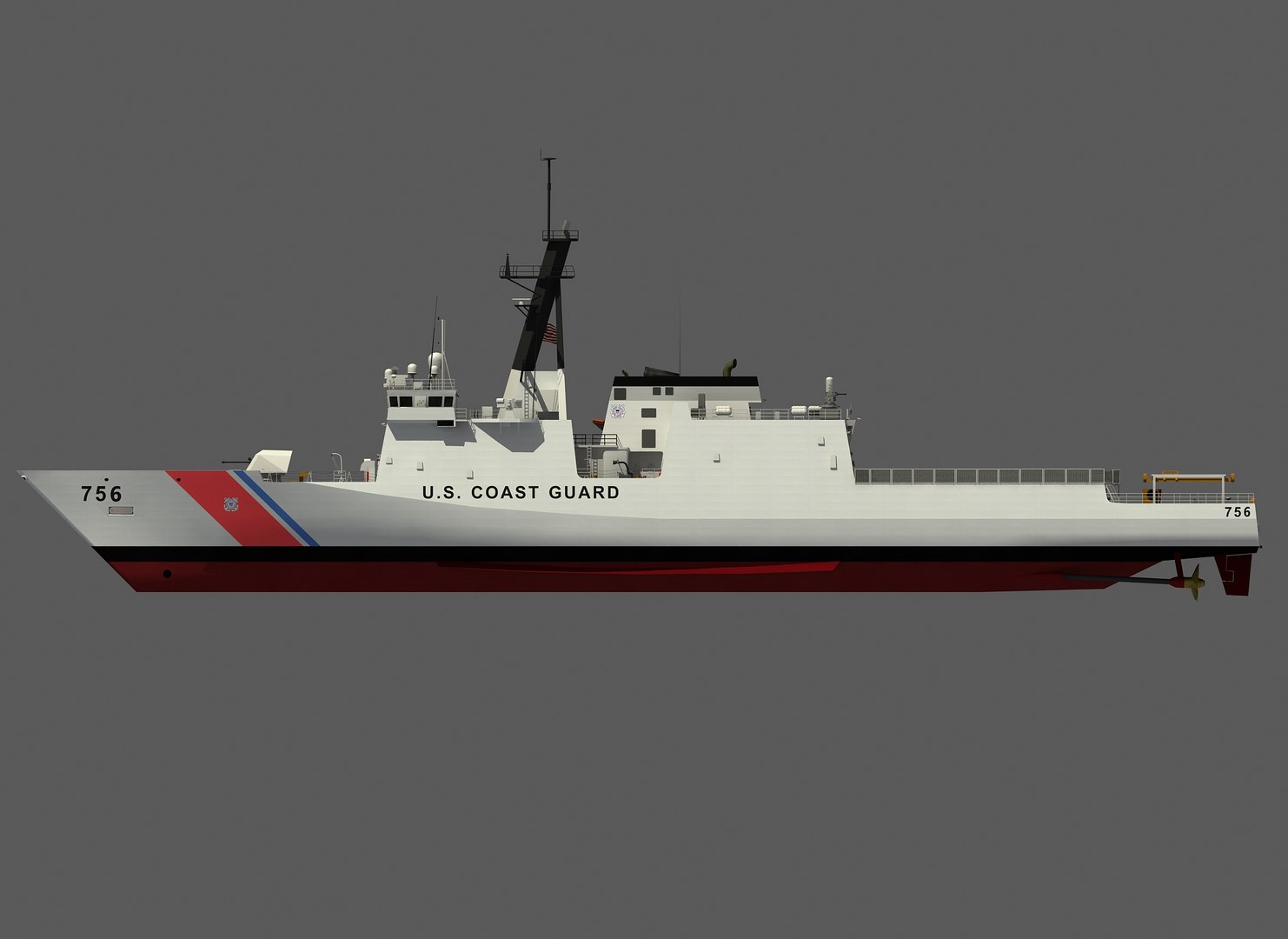 USCGC KIMBALL - LEGEND CLASS US CUTTER-COAST GUARD 3D Model ...