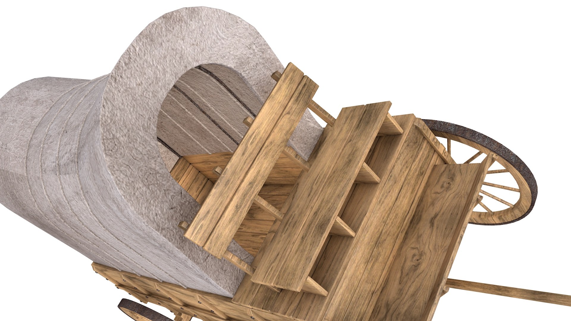 Wooden Wagon Collection Model - TurboSquid 1908178