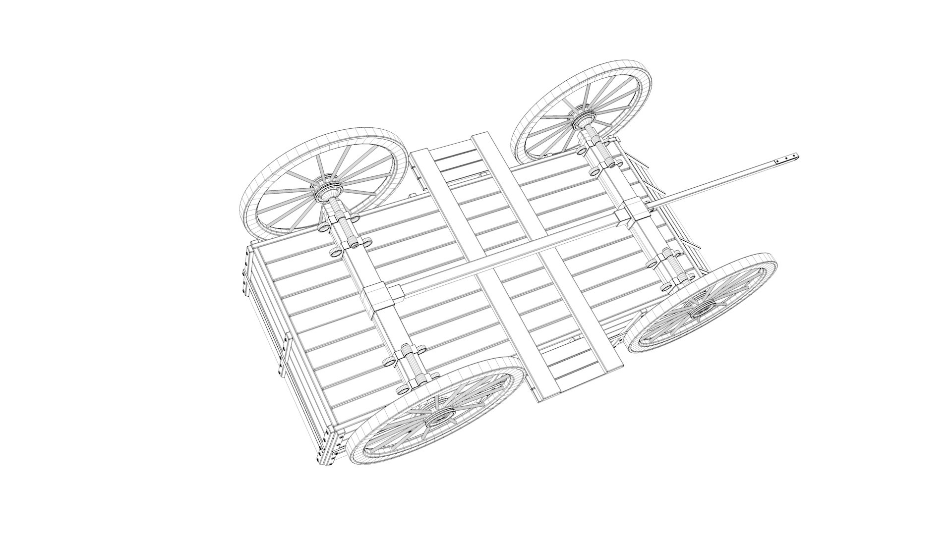 Wooden Wagon Collection Model - TurboSquid 1908178