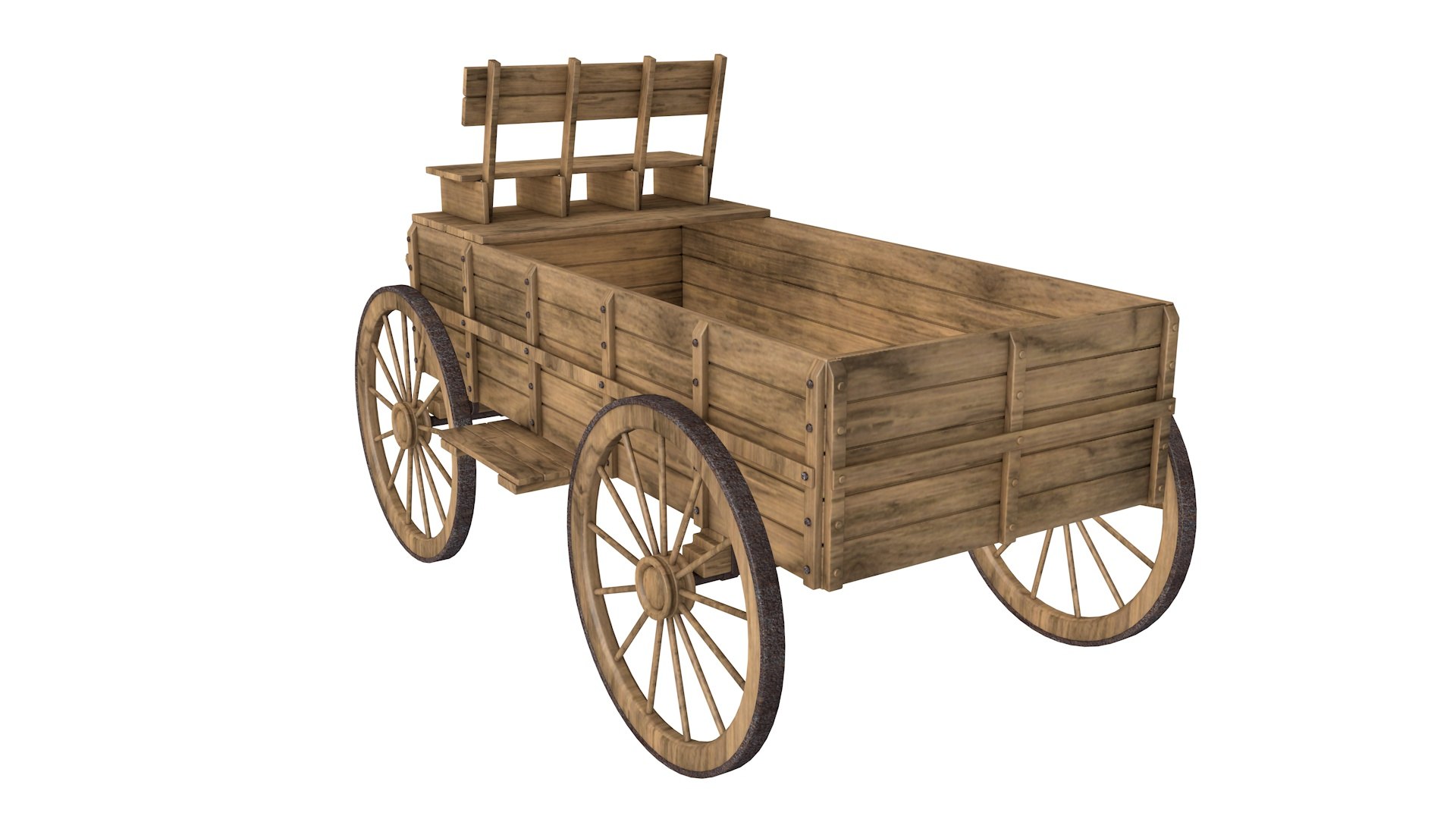 Wooden Wagon Collection Model - TurboSquid 1908178